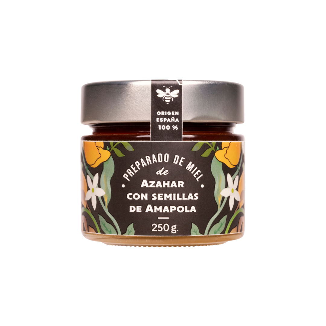 Miel Cruda de Azahar con semillas de Amapola 100% Origen España - Jalea ...